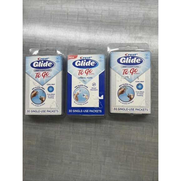 Crest | Bath & Body | New Crest Glide Deep Clean Floss To Go Packets 3 ...